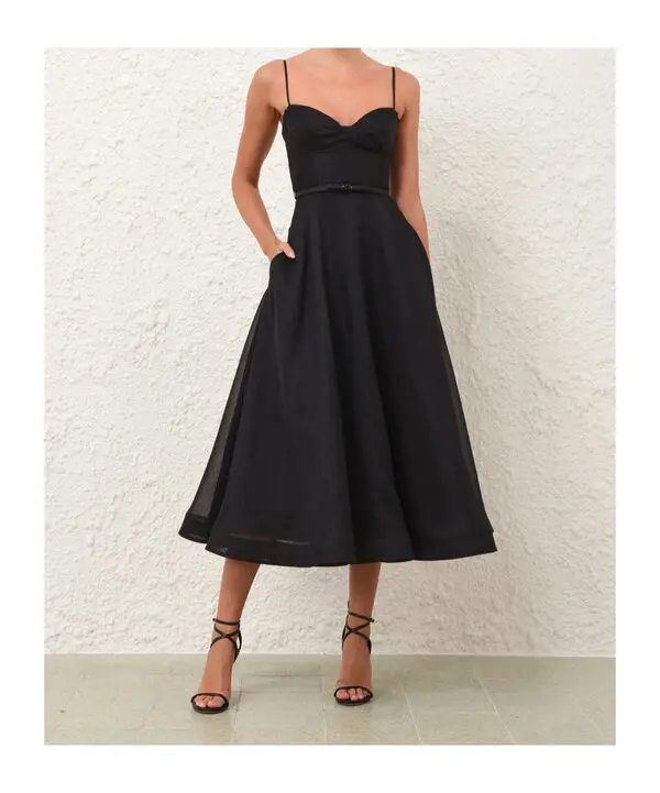 Zimmermann Luna Structured Midi Dress