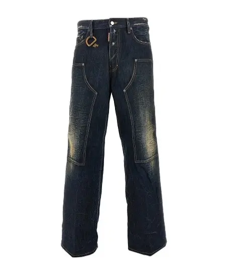 Dsquared2 D-ring Distressed Loose-fit Jeans - Black