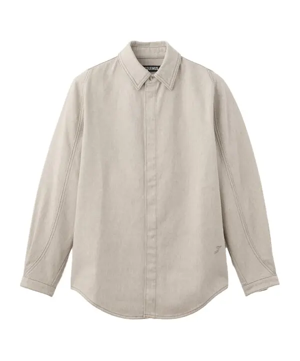 Jacquemus Amelo De-nîmes Denim Shirt - Light Beige