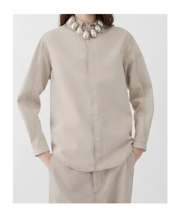 Jacquemus Amelo De-nîmes Denim Shirt - Light Beige