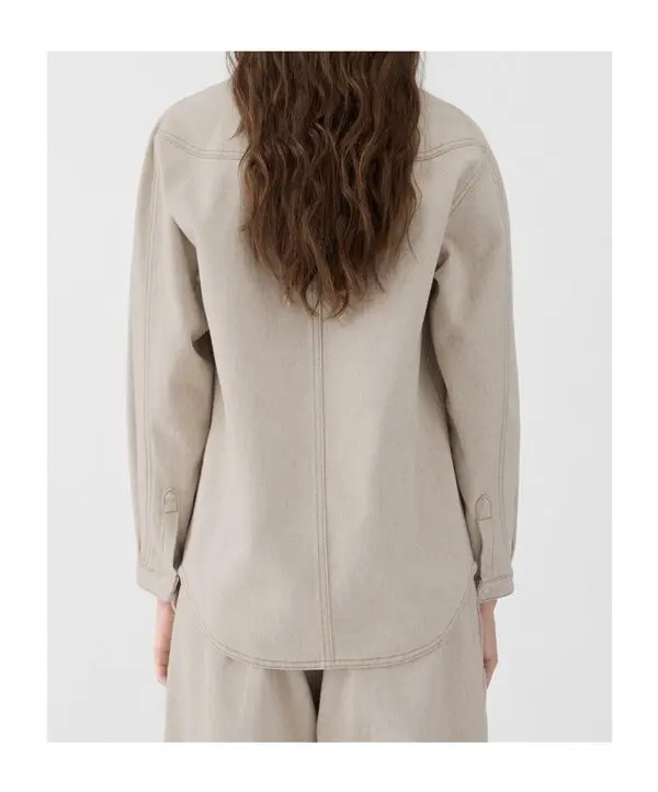 Jacquemus Amelo De-nîmes Denim Shirt - Light Beige