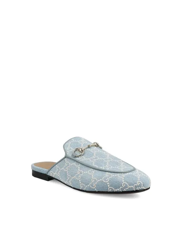 Gucci Monogrammed Slip-on Loafers - Gray