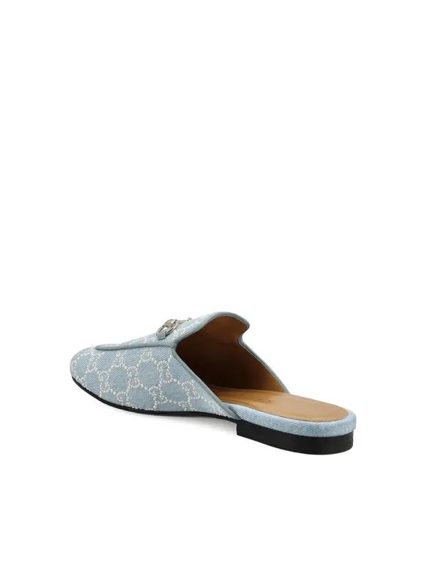 Gucci Monogrammed Slip-on Loafers - Gray