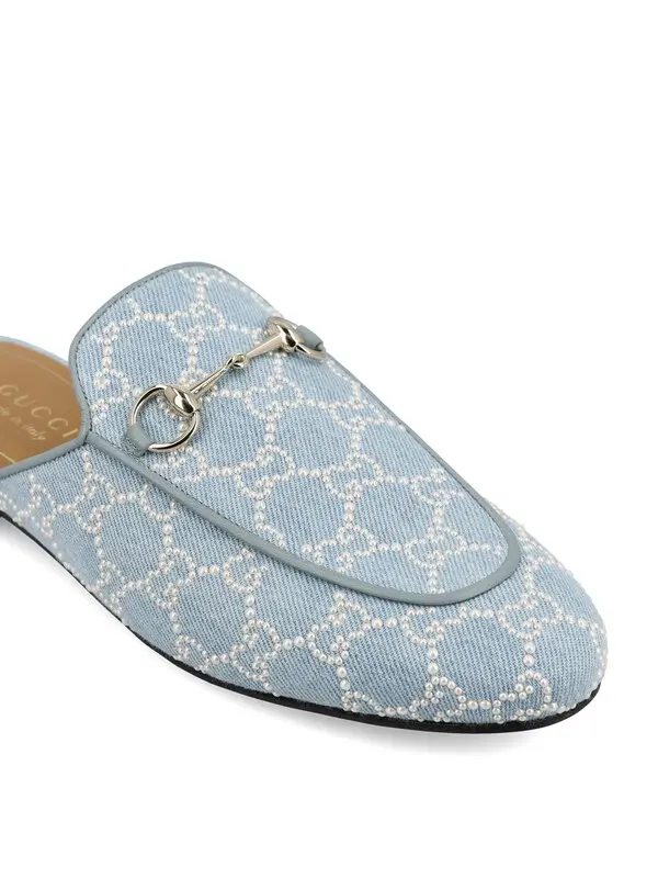 Gucci Monogrammed Slip-on Loafers - Gray