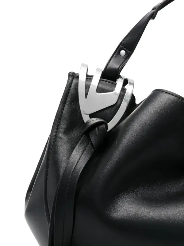 DIESEL® Knot D Top Handle Shoulder Bag - Black
