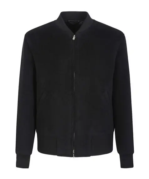 LARDINI Zip-front Bomber Jacket - Black