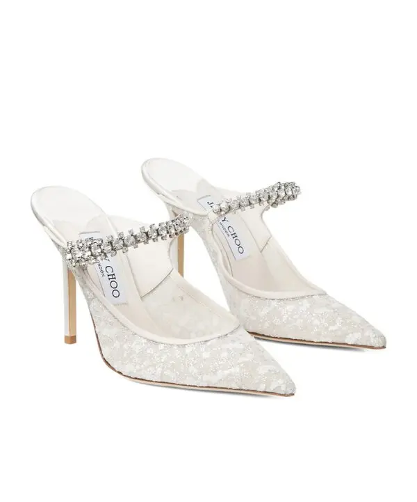 JIMMY CHOO Bing 100 Embellished Mules