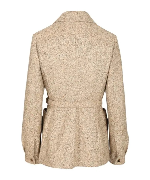 BLAZÉ MILANO Long Sleeved Belted Speckled Jacket
