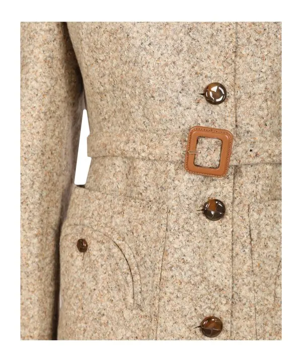 BLAZÉ MILANO Long Sleeved Belted Speckled Jacket