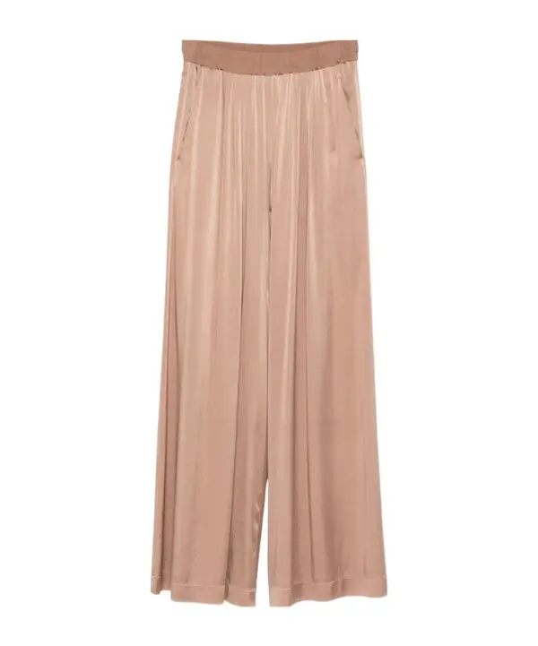FORTE_FORTE Wide Leg Pleated Trousers - Nude