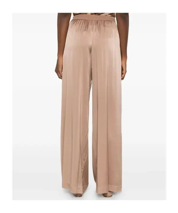 FORTE_FORTE Wide Leg Pleated Trousers - Nude