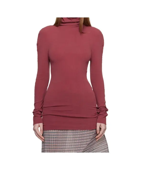 Issey Miyake High-neck Long-sleeve Knitwear - Red