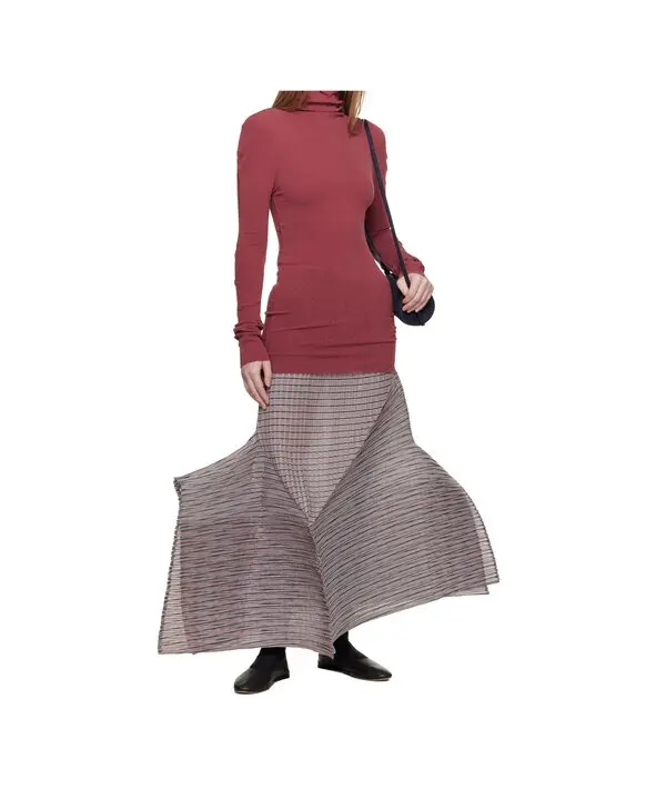 Issey Miyake High-neck Long-sleeve Knitwear - Red