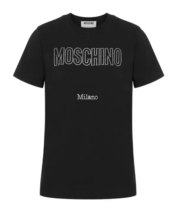 Moschino Embellished Cotton T-shirt