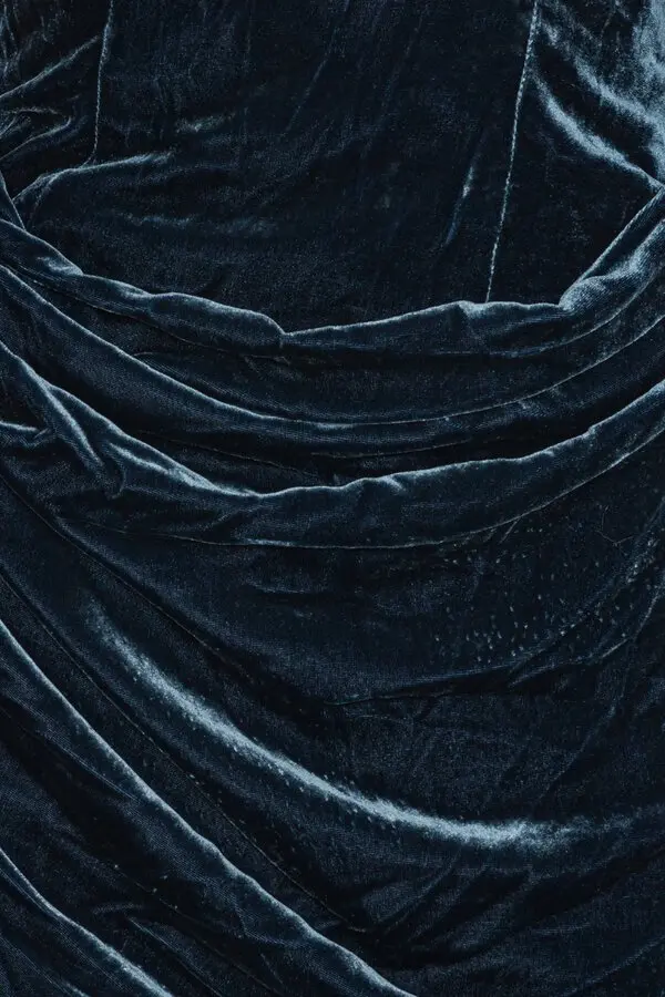 ROTATE BY BIRGER CHRISTENSEN Velvet Sweetheart Slit Maxi Dress