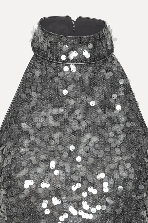 ROTATE BY BIRGER CHRISTENSEN Sequin Halter-neck Top