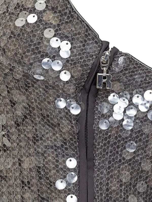 ROTATE BY BIRGER CHRISTENSEN Sequinned Halterneck Top - No