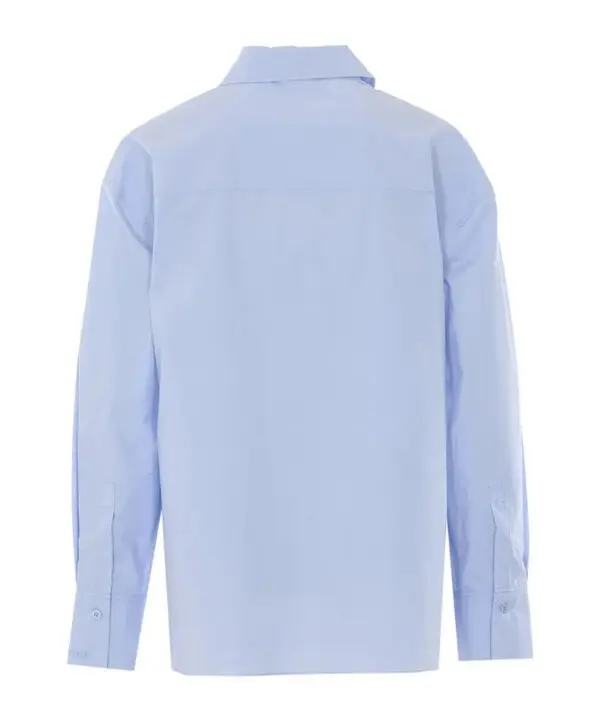 TWINSET Gathered Detail Buttoned Shirt - Blue
