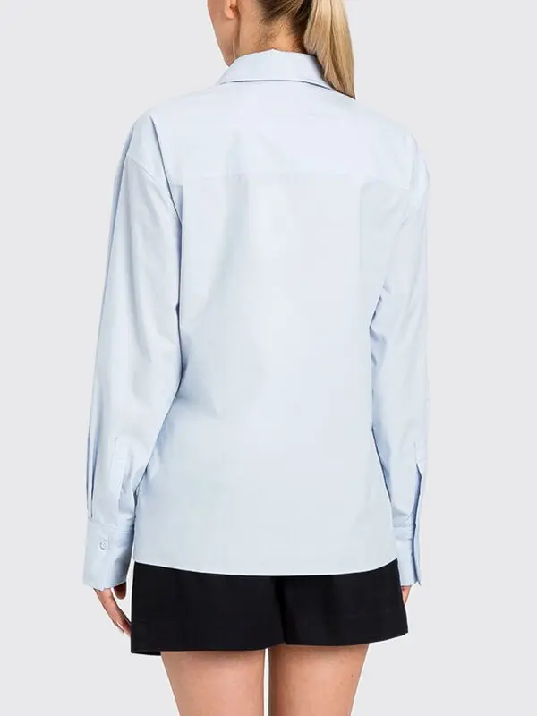 TWINSET Gathered Detail Buttoned Shirt - Blue