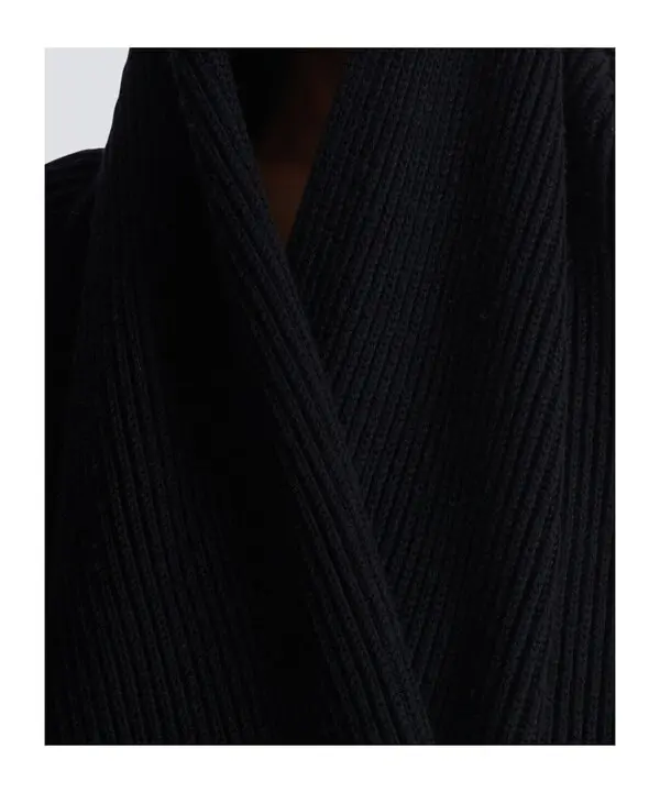 Balmain Oversized Knit Hoodie With Shawl Collar