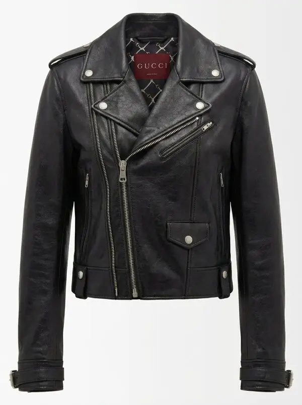 Gucci Soft Shiny Leather Jacket - Black