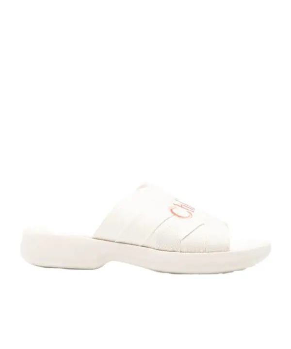 Chloé Open-toe Flat Sandals With Logo Detailing