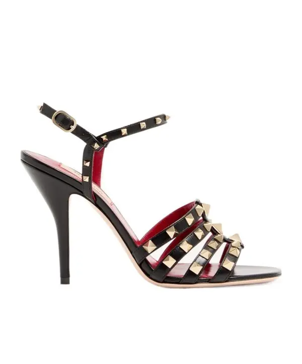 Valentino Garavani Rockstud Kidskin Sandal 100mm - Black