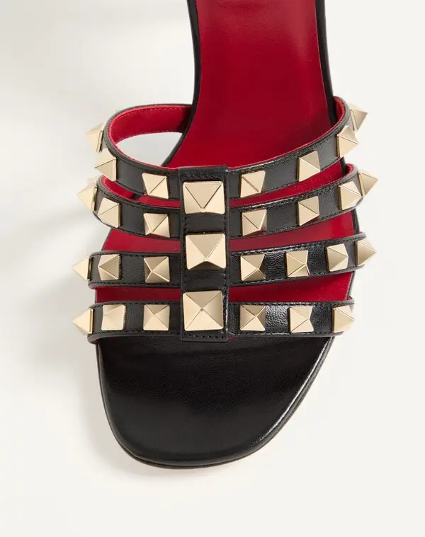 Valentino Garavani Rockstud Kidskin Sandal 100mm - Black