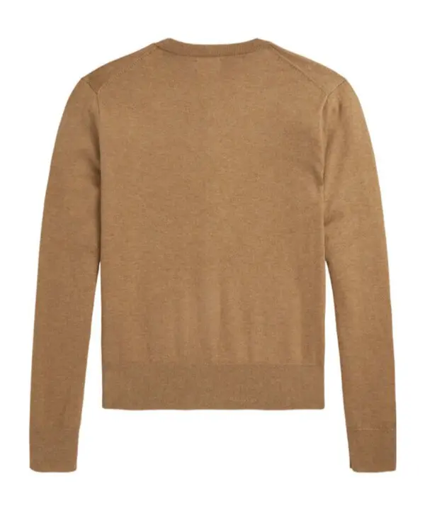 Polo Ralph Lauren Embroidered Crewneck Cardigan - Brown