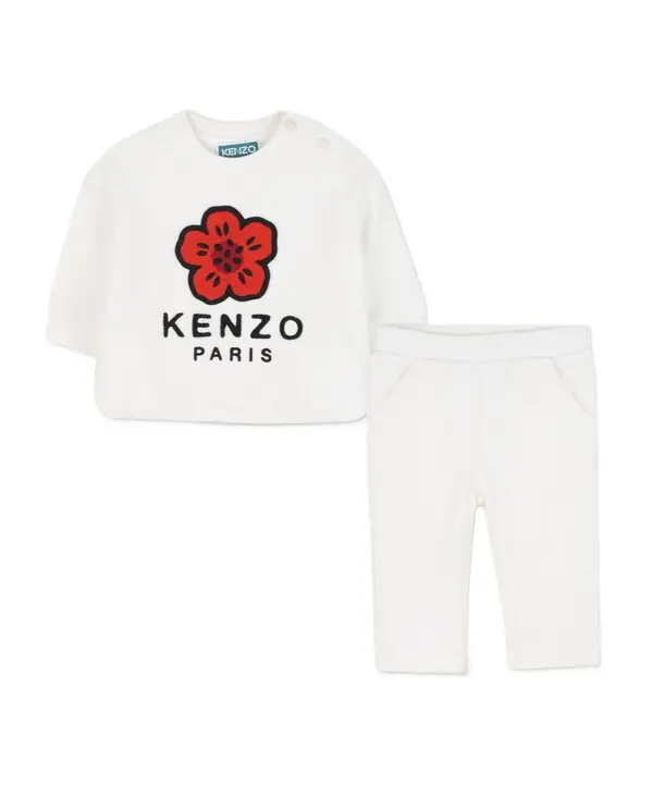 Kenzo Boke Flower Long Sleeve Tracksuit - White