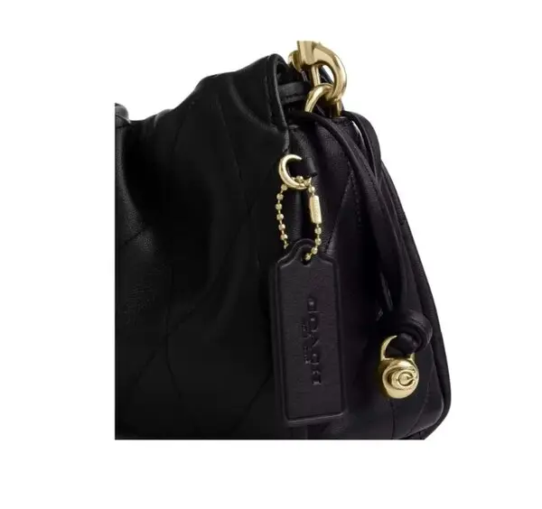 COACH Logo Quilted Leather Shoulder Bag
