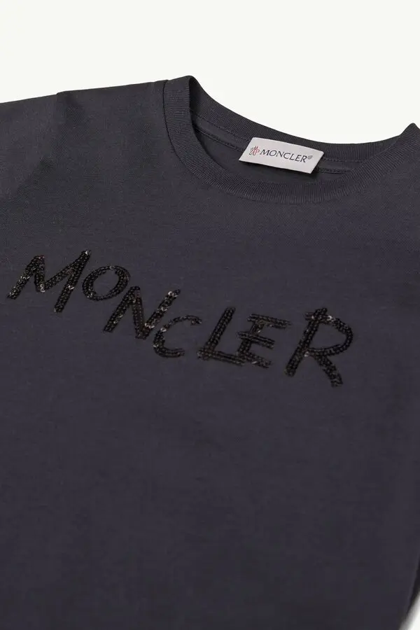 Moncler Sequin-embroidered Logo Cotton T-shirt