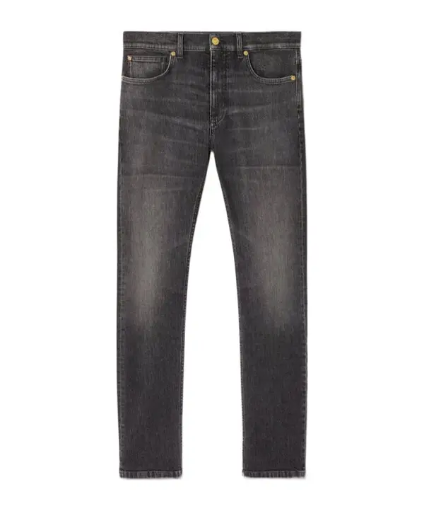 Versace La Medusa Embroidered Jeans - Grey