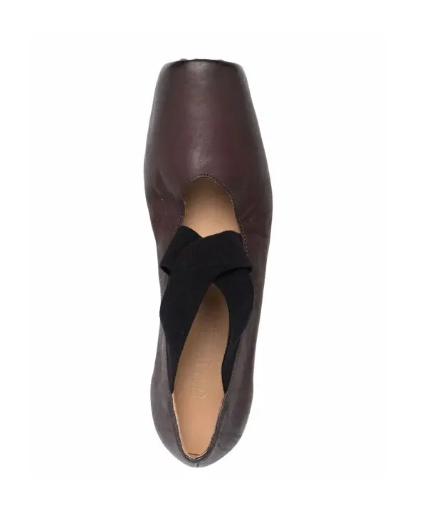 UMA WANG Square-toed Ballet Flats - Black