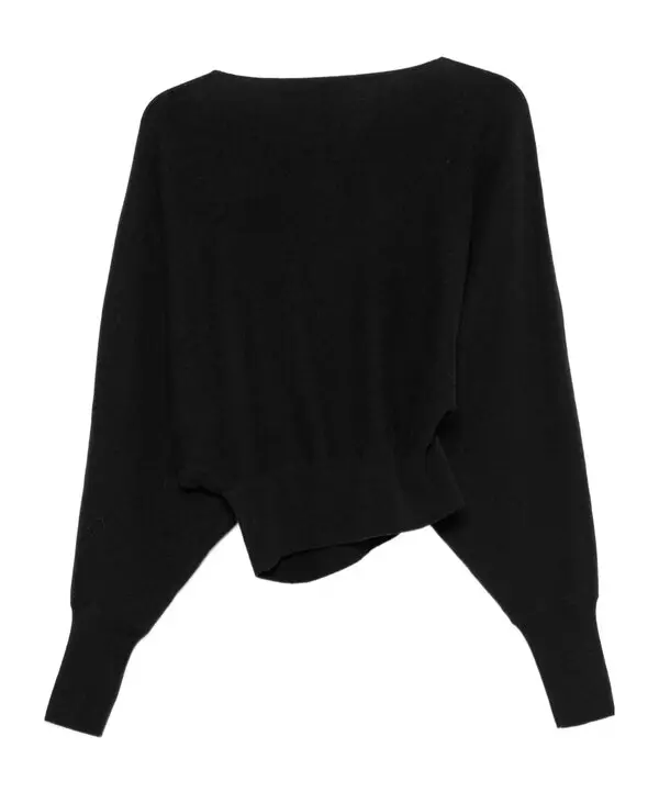 Alberta Ferretti Batwing Sleeve Sweater With Knot Detail