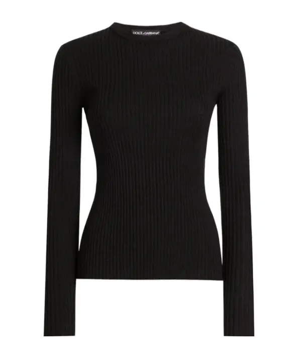 Dolce & Gabbana Ribbed Long Sleeve Sweater