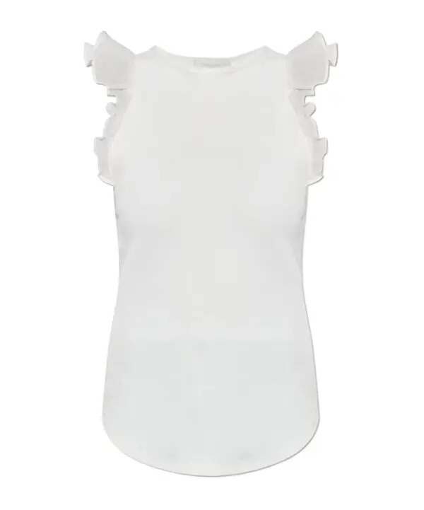 Zimmermann Awaken Ruffled-trim Ribbed Tank Top