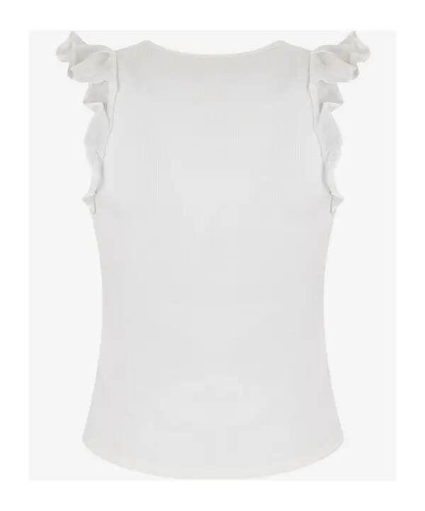Zimmermann Awaken Ruffled-trim Ribbed Tank Top