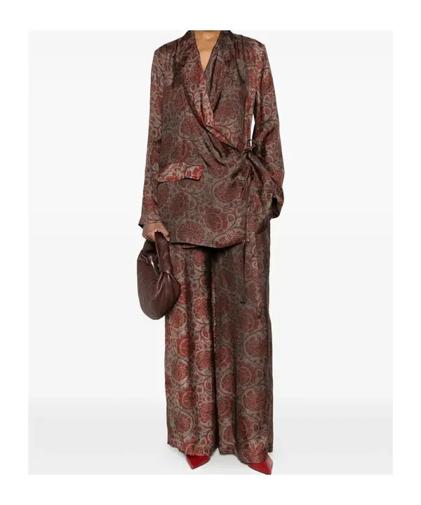 UMA WANG Long Sleeve Floral Print Jacket