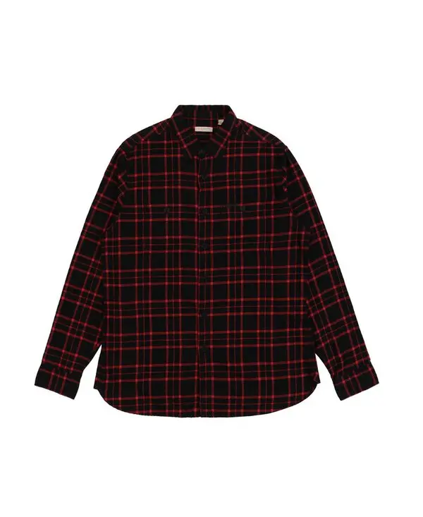 Burberry Checkered Long Sleeve Shirt - Black
