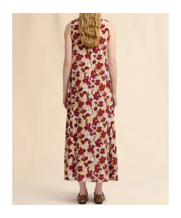 Marni Floral Pleated Sleeveless Maxi Dress