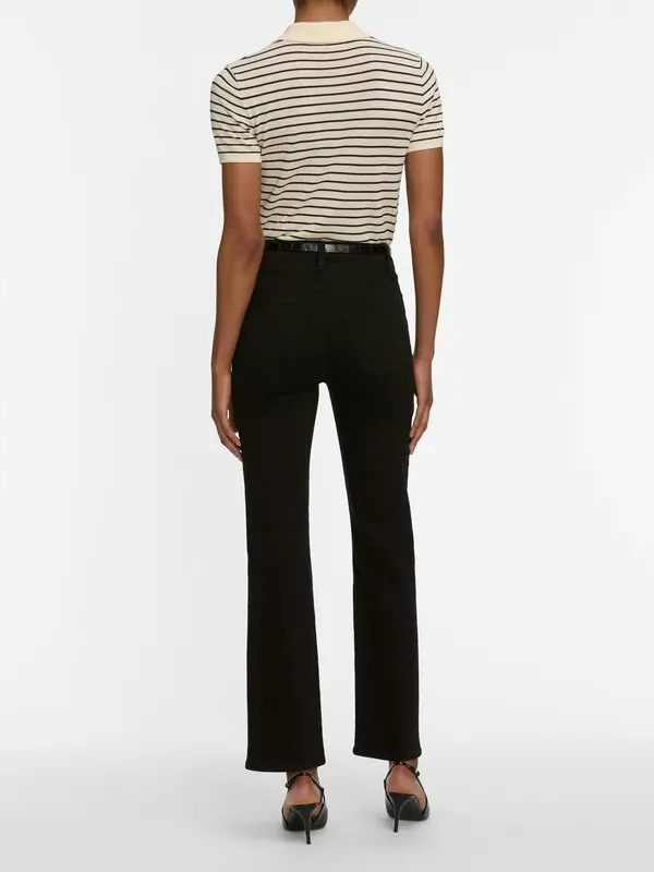 FRAME High-waisted Straight-leg Jeans - Black