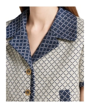 Gucci Tweed Button-up Short-sleeved Jacket
