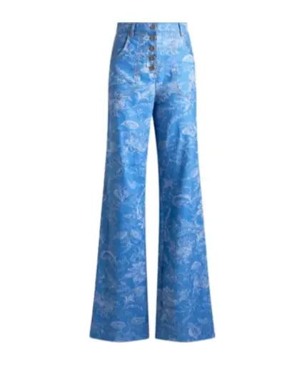 Etro High-rise Wide-leg Floral Jacquard Jeans