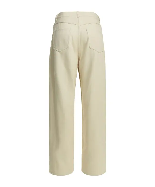 Auralee Wide-leg Trousers - Nude