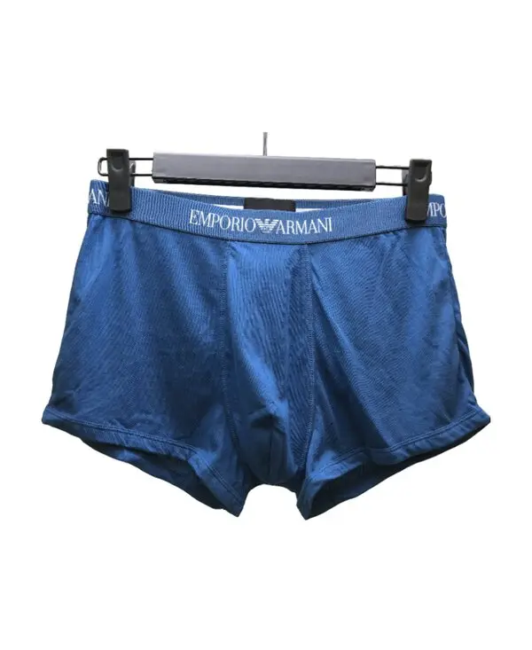 Emporio Armani Logo Waist Panties - Blue