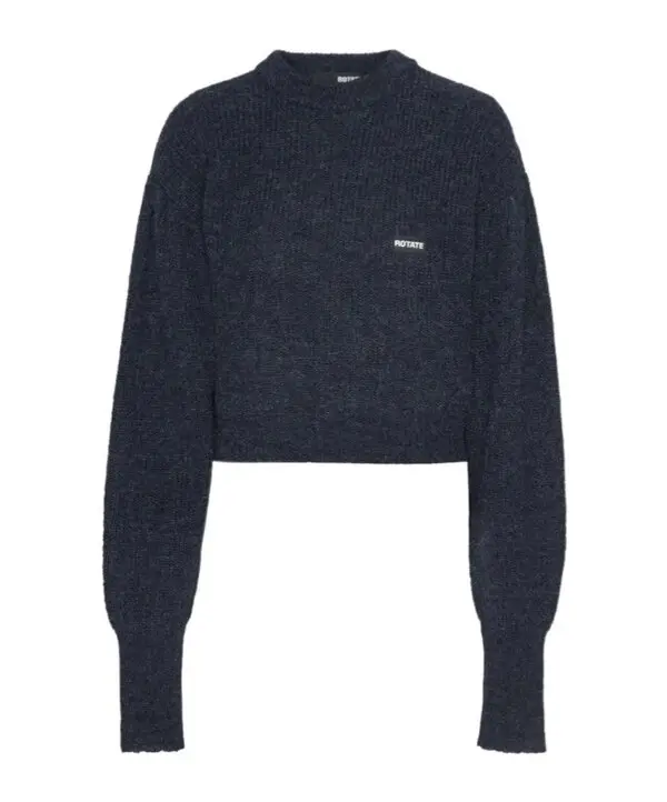 ROTATE BY BIRGER CHRISTENSEN Cuffed-sleeve Crewneck Sweater