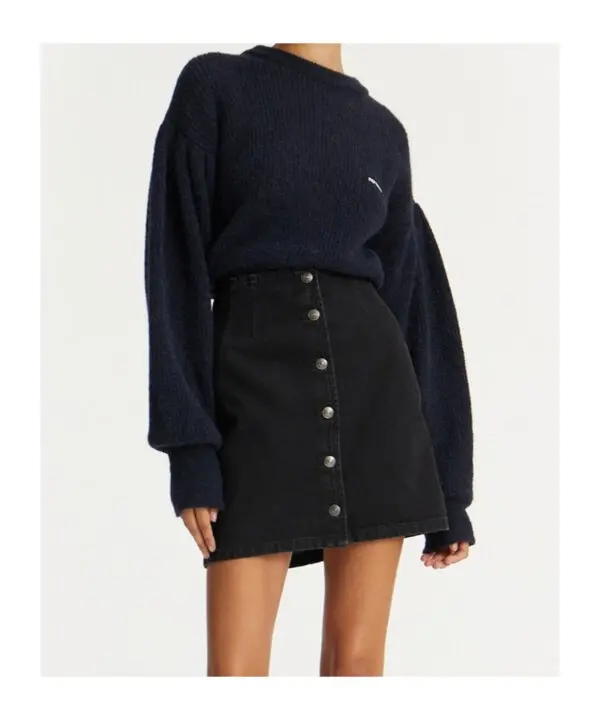 ROTATE BY BIRGER CHRISTENSEN Cuffed-sleeve Crewneck Sweater