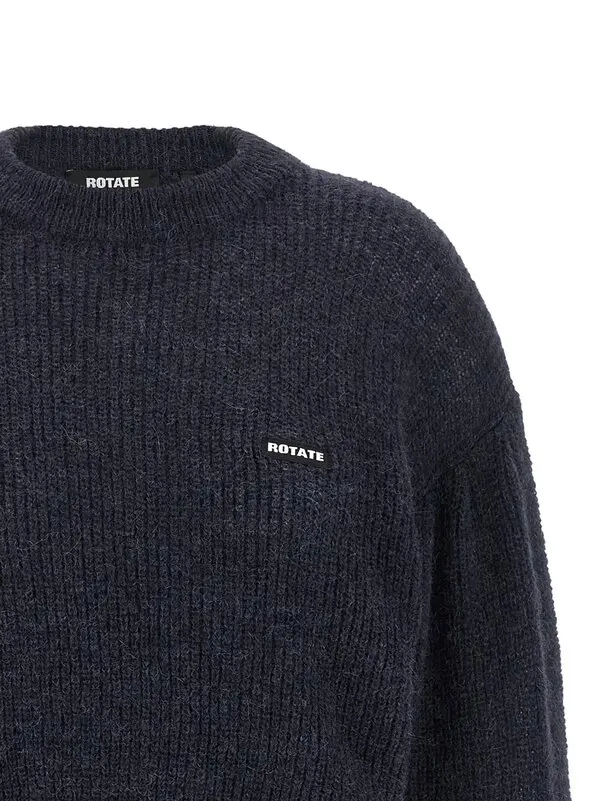 ROTATE BY BIRGER CHRISTENSEN Cuffed-sleeve Crewneck Sweater