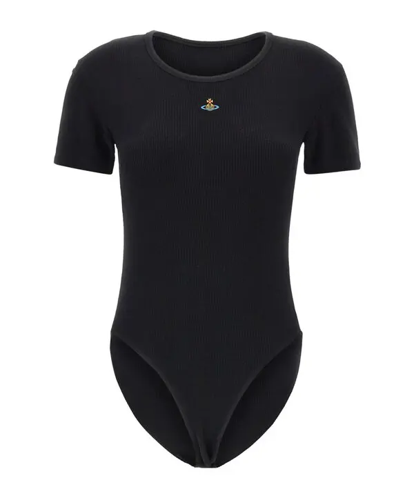 VIVIENNE WESTWOOD Embroidered-logo T-shirt - Black
